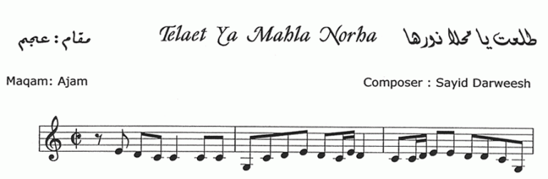 Amara Ya Amara – Fairouz – قمرة يا قمرة – Arabic Musical Scores