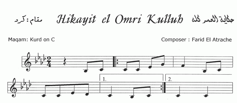 Bundle: 6 Sheet music files of 4 different songs for Fairouz – Arabic ...